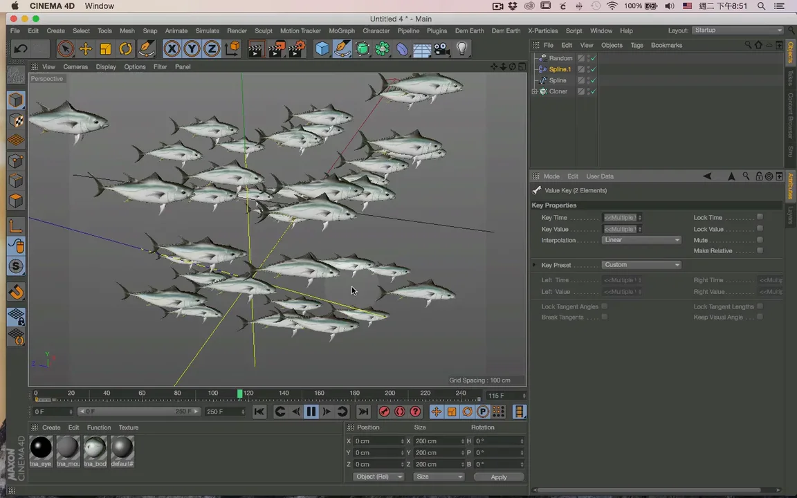 C4D tutorial Fish Flocking 魚群 on Vimeo