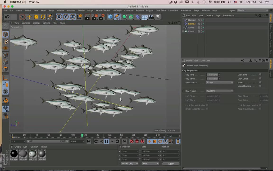C4D tutorial Fish Flocking 魚群 on Vimeo