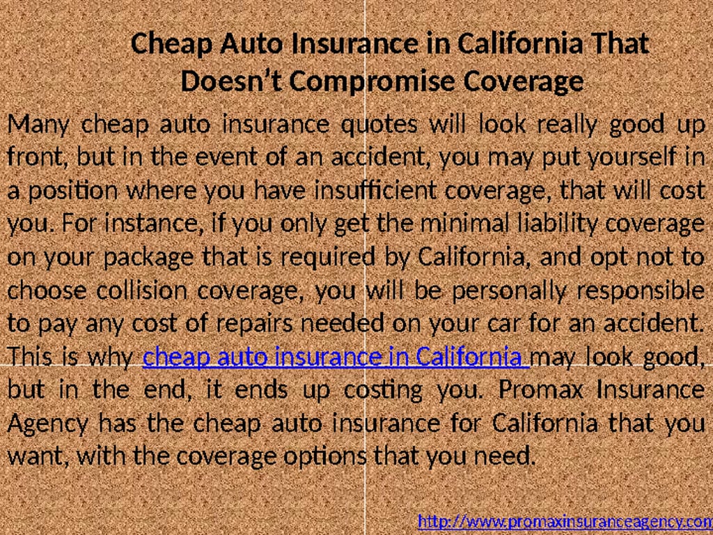 cheap auto insurance in california