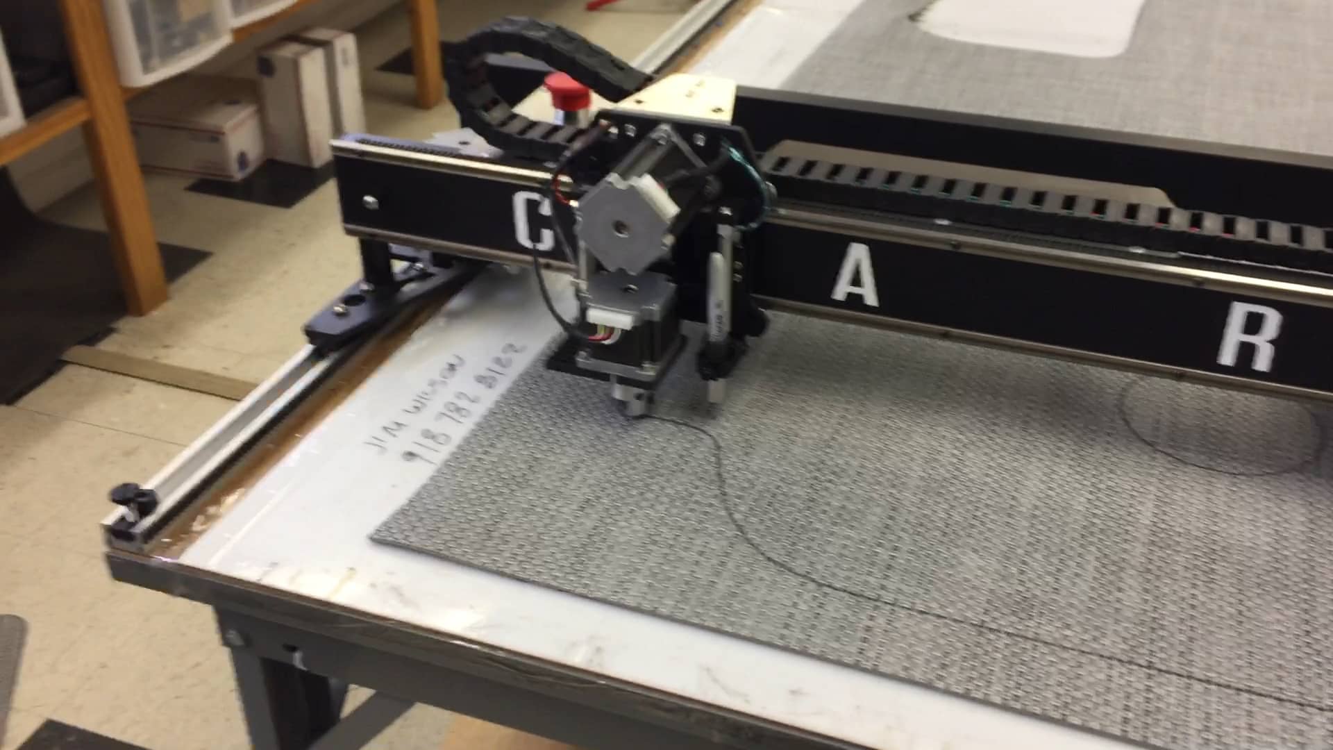 Carlson Design PTi-72" Plotter/Cutter cutting 1/4" thick marine ...