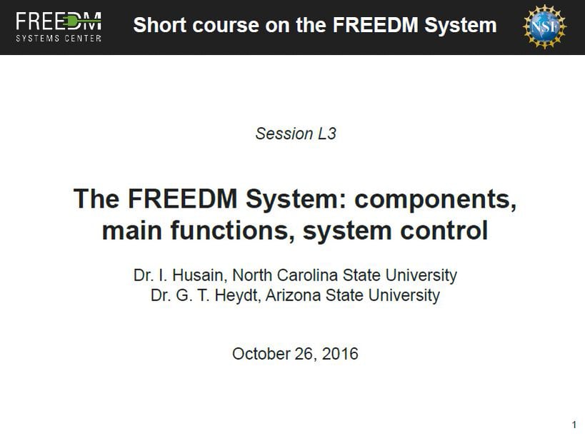 FREEDM System Overview: FREEDM Seminar Series #3 on Vimeo