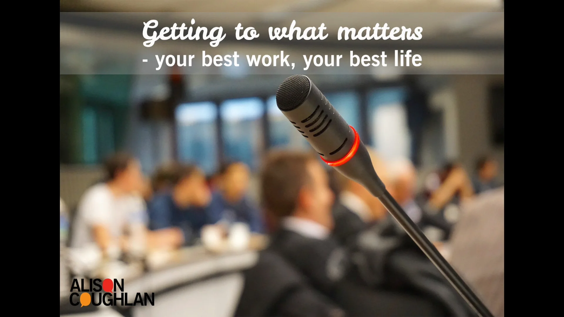 Getting to what matters - your best work, your best life on Vimeo