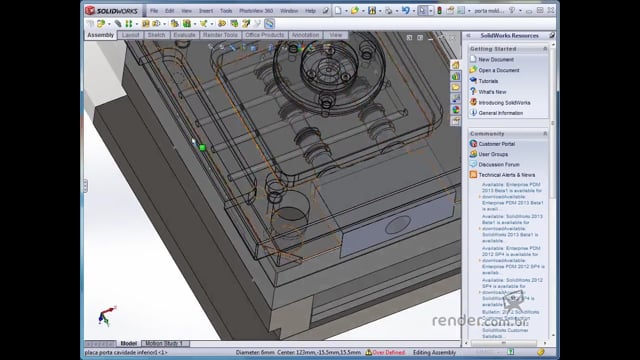 Curso SolidWorks 2012 Moldes | Render Cursos Online