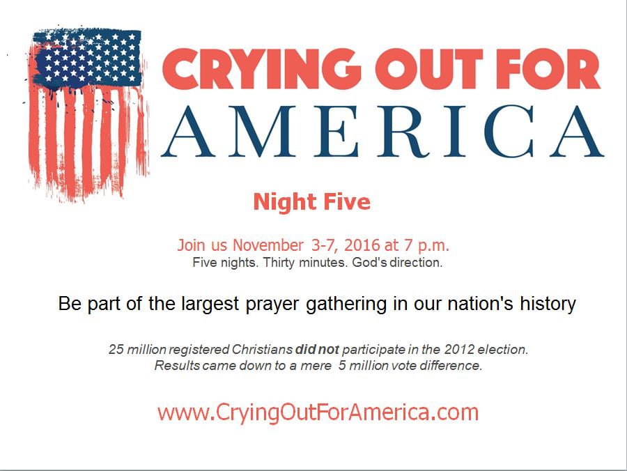 2016-11-07 Crying Out For America Night 5 on Vimeo