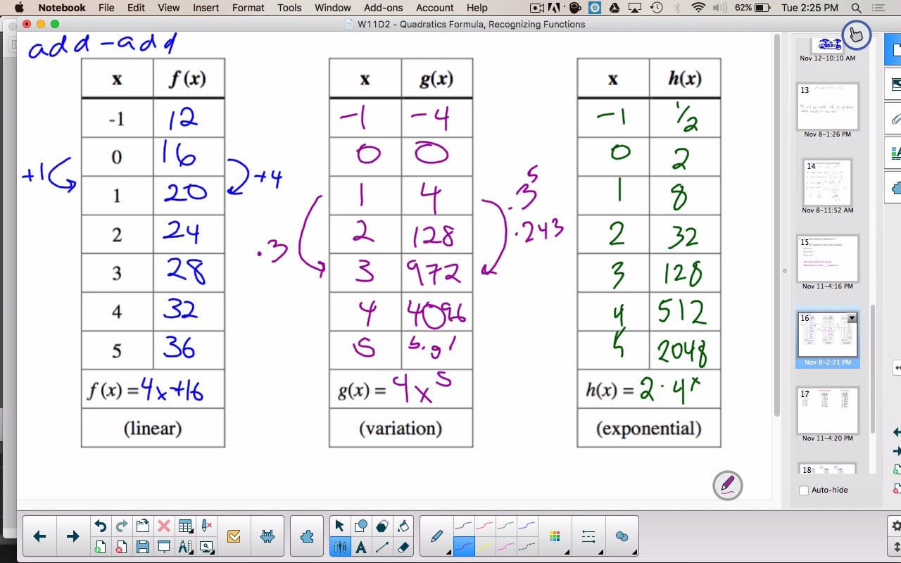 Recognizing Functions from Tables on Vimeo