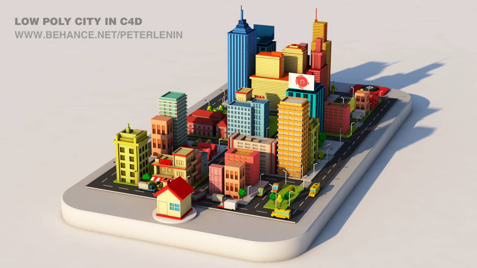 Low Poly Isometric City in Cinema 4D on Vimeo