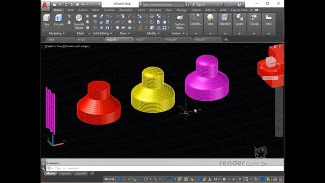 Curso AutoCAD 2017 Técnicas de Modelamento 3D | Render Cursos Online