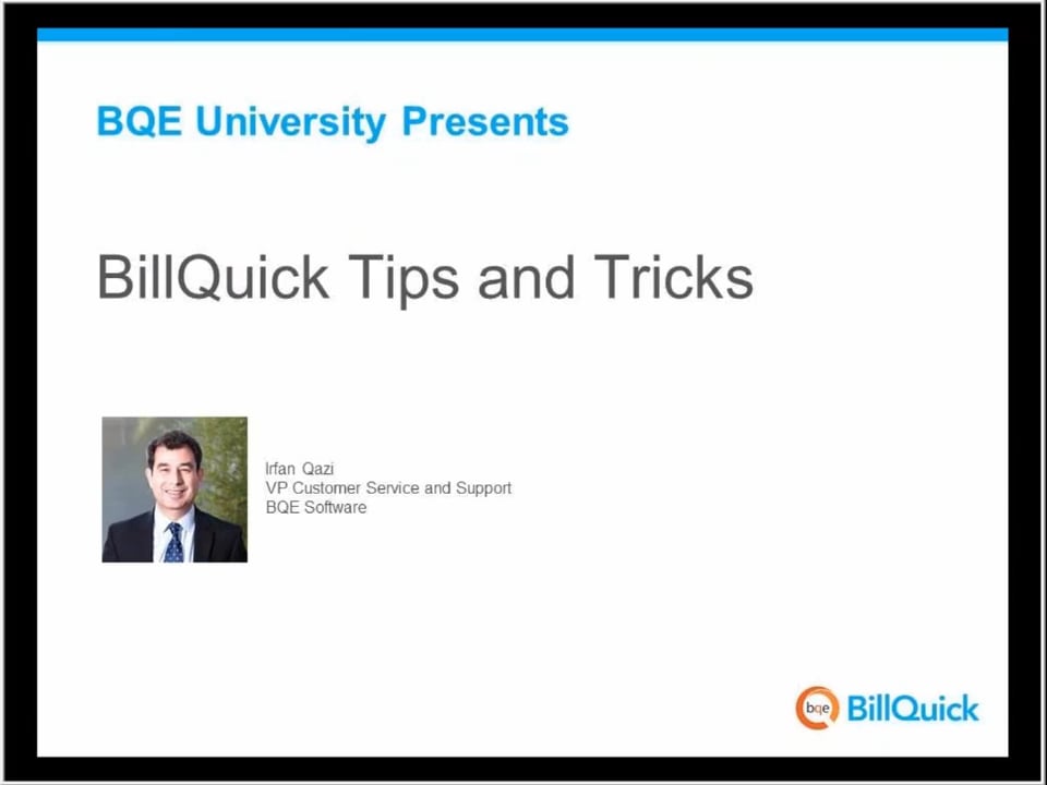 BillQuick Tips and Tricks on Vimeo