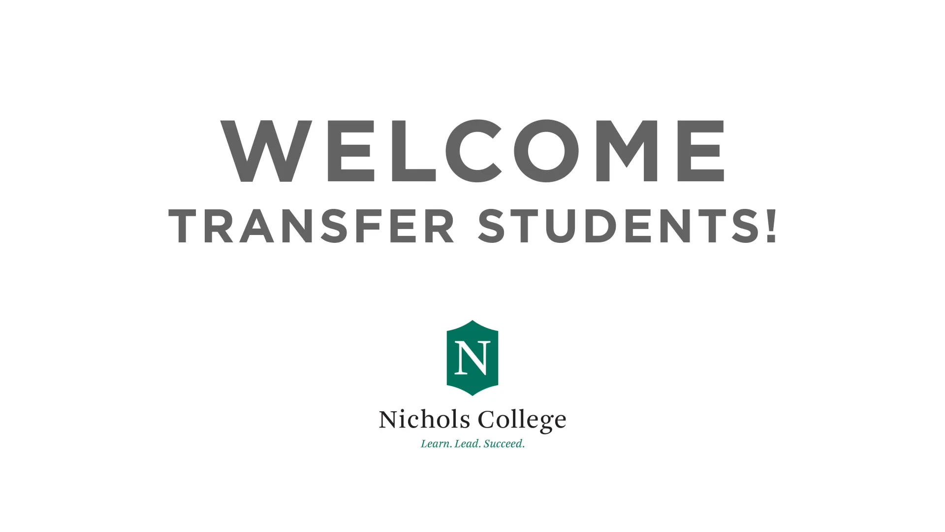 Welcome Transfer Students on Vimeo