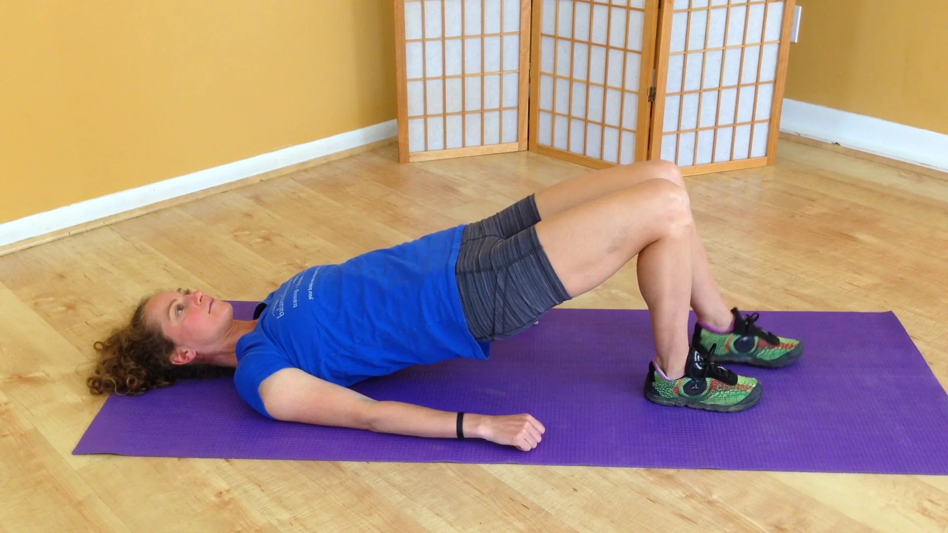 Hamstring Tendinopathy Loading Progression - Bridge with Walkout on Vimeo