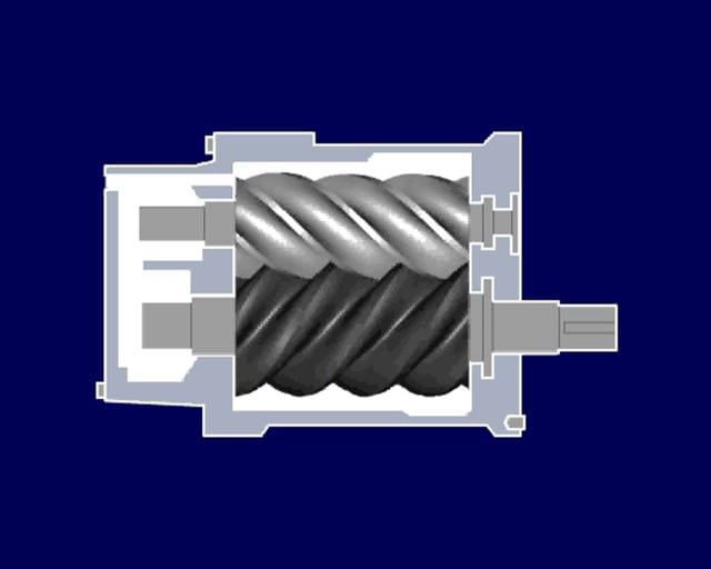 Screw Compressor Animation