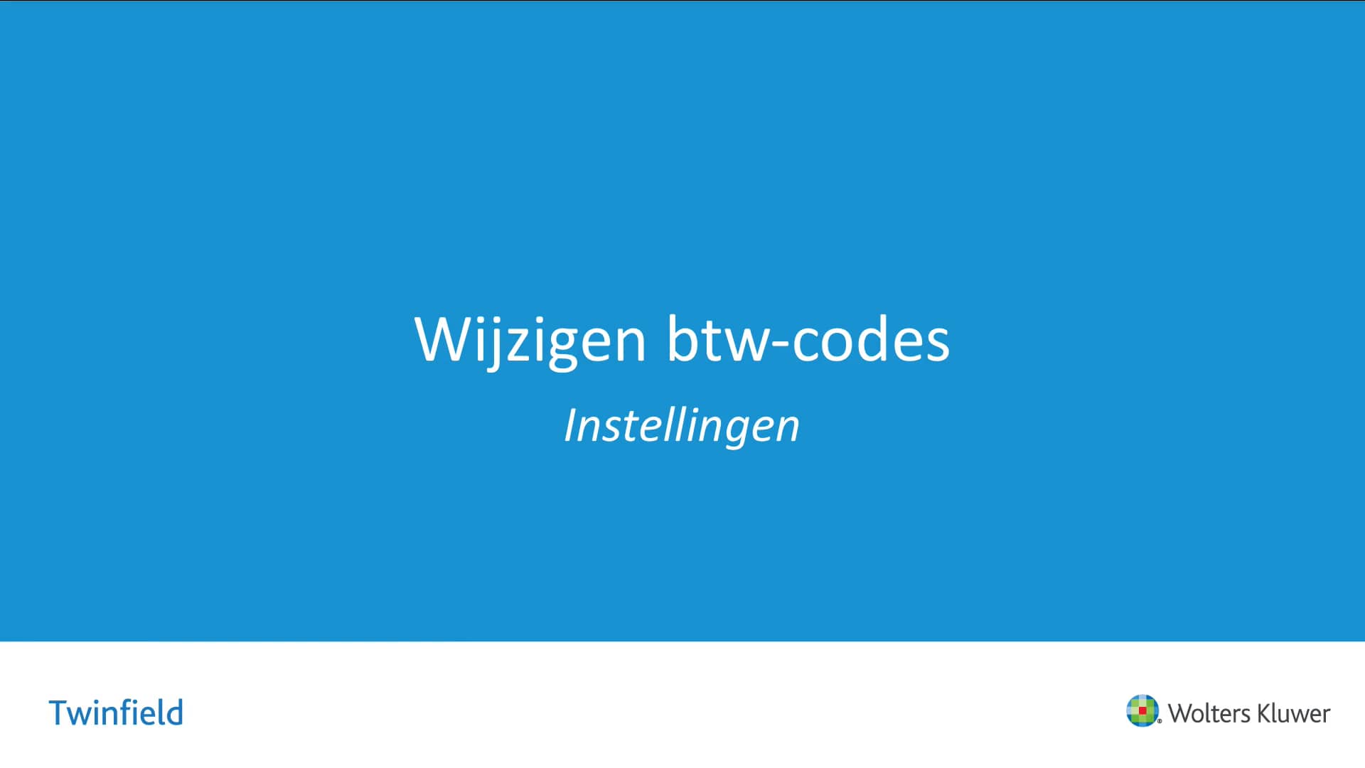 Aanpassen btw-codes in Twinfield on Vimeo