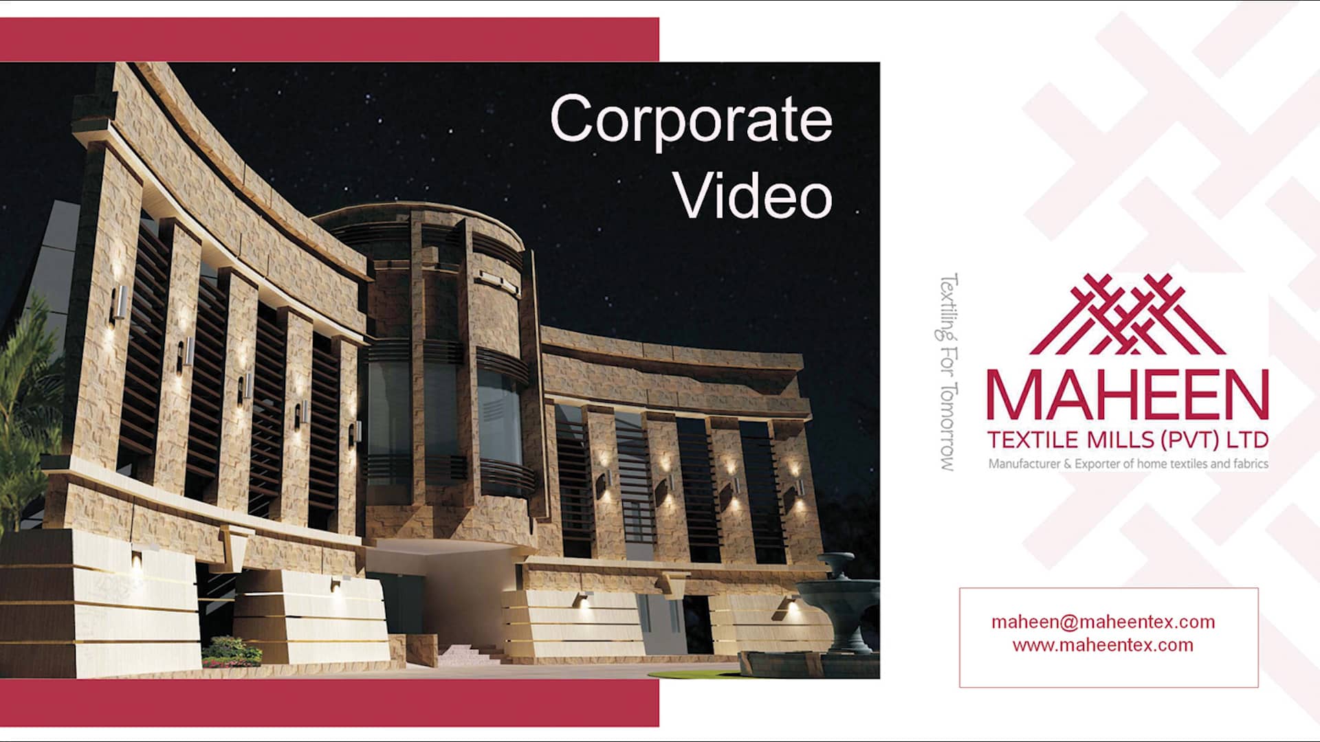 Maheen Textiles Ltd - Corporate Video on Vimeo