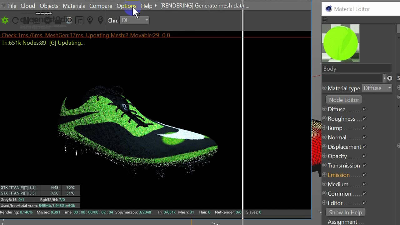 Octane For C4D : Vertex Map Build on Vimeo