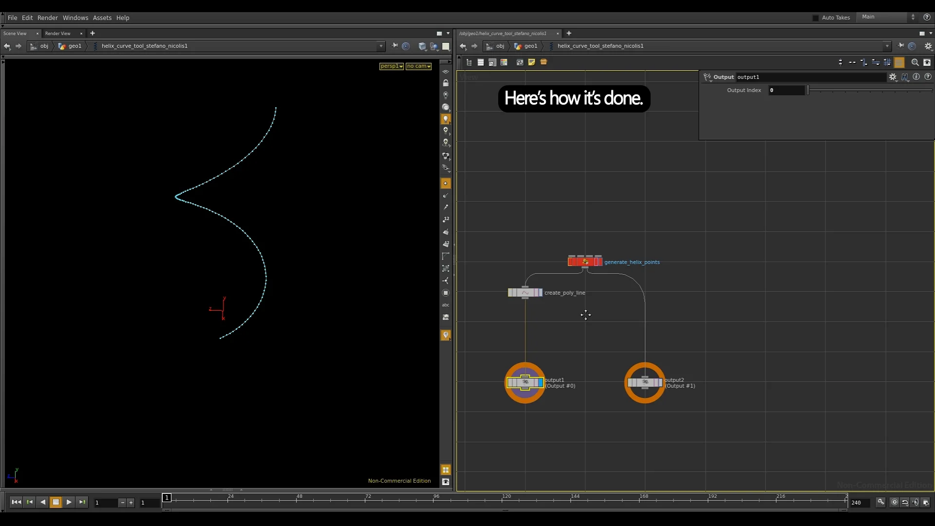 Houdini - Procedural Helix Curve Tool on Vimeo