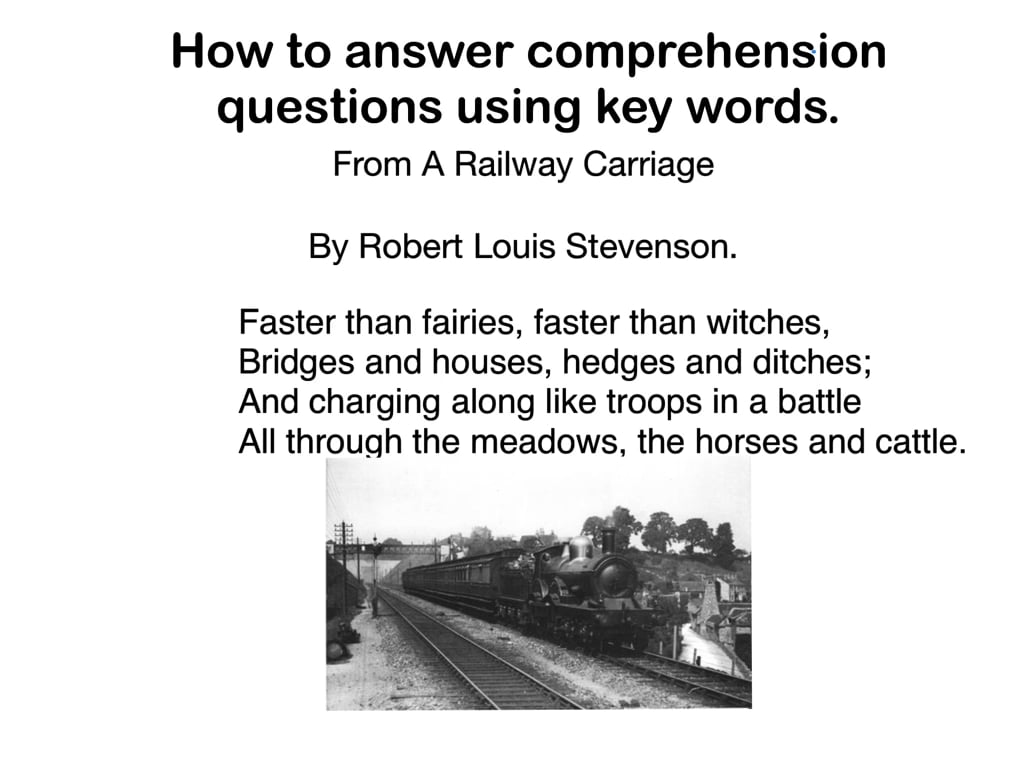 Answering Comprehension Questions Using Key Words. on Vimeo