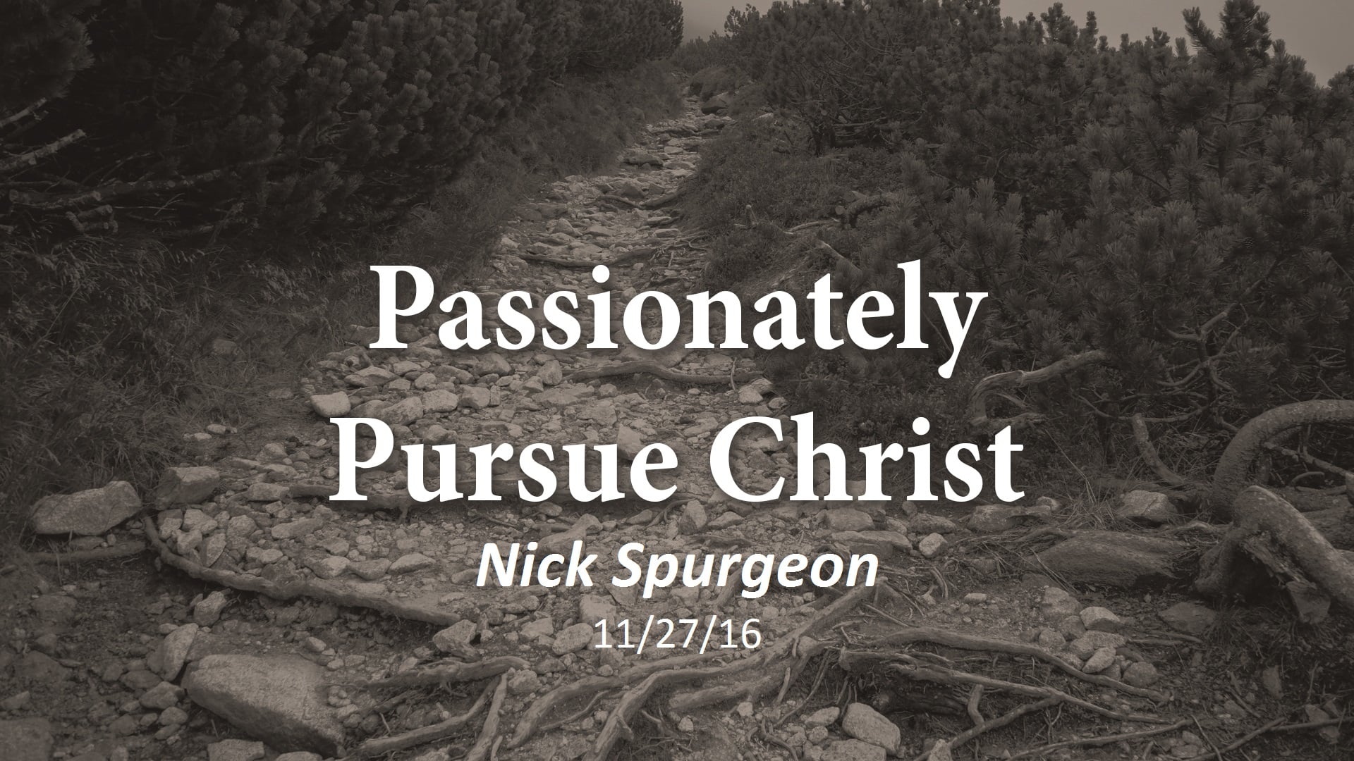 Passionately Pursue Christ on Vimeo