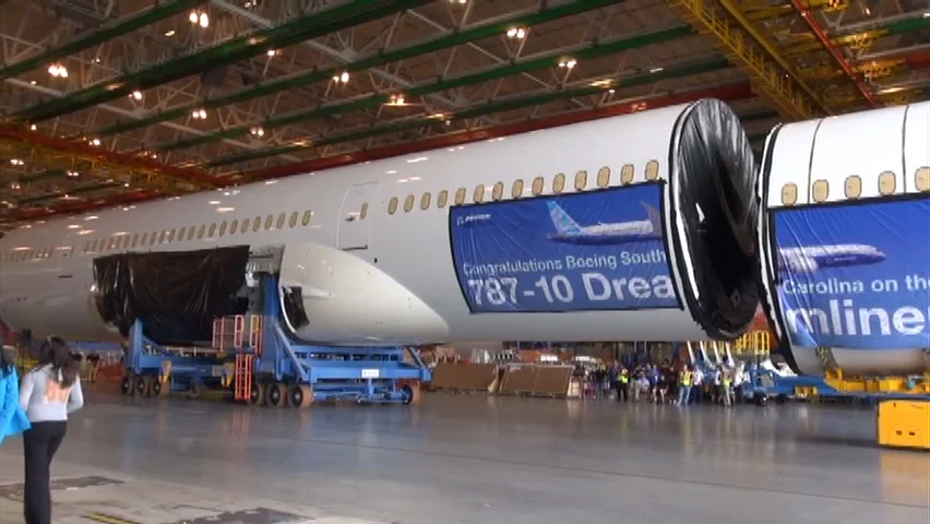 First 787-10 Dreamliner moves to Final Assembly at Boeing S.C.