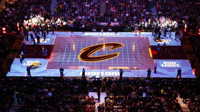 Cleveland Cavaliers Court Projection Arcade Game - Quince Imaging