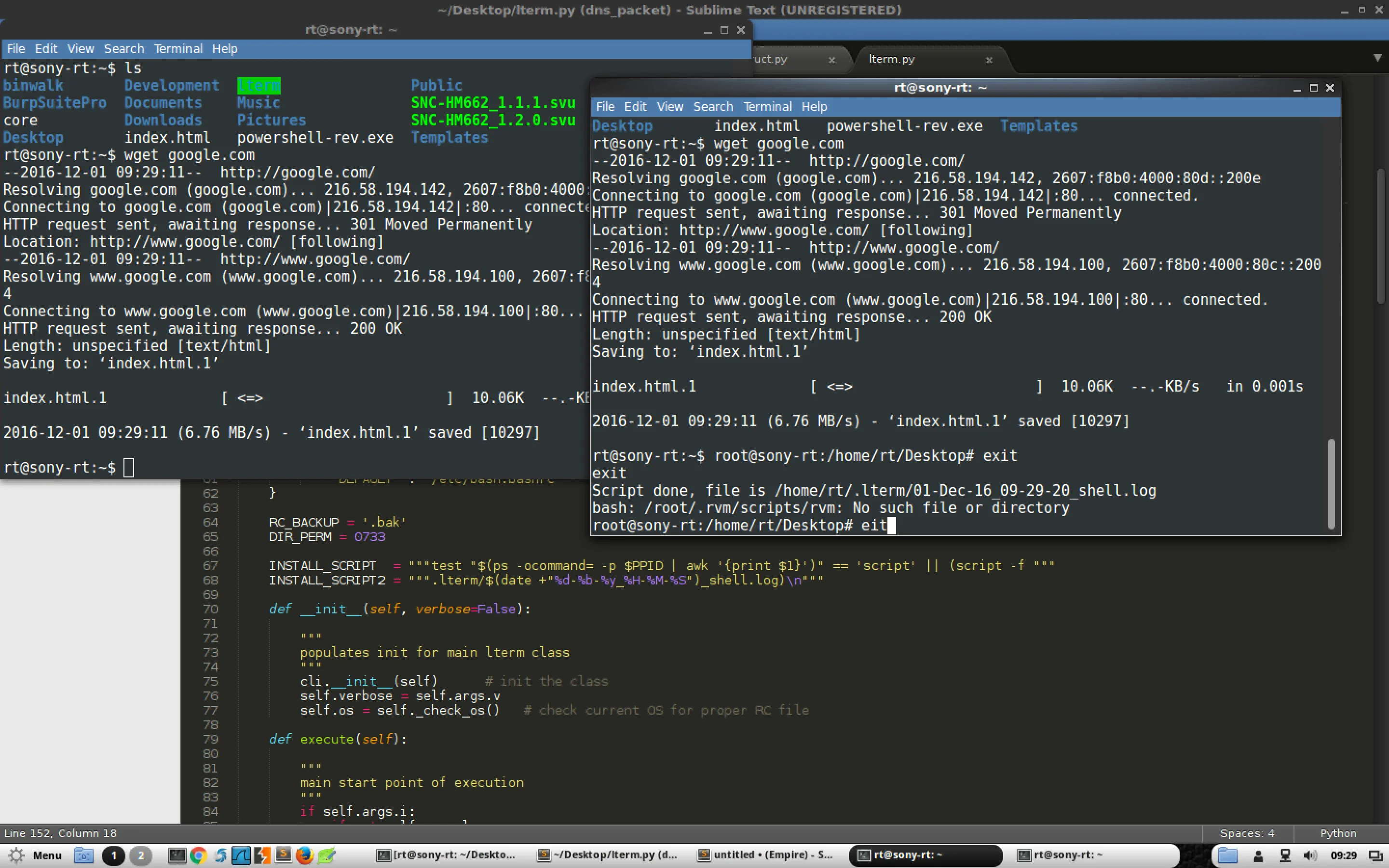 Linux Terminal Logging Script Using Python - lTerm.py
