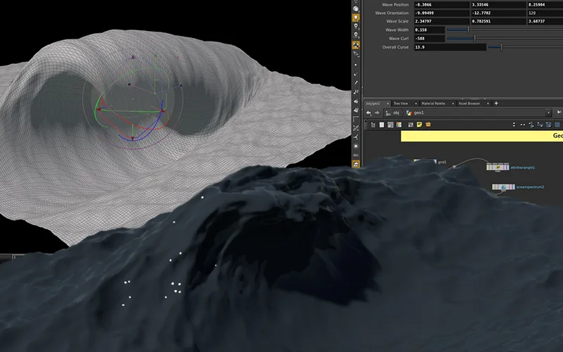 Houdini Wave Deformer (VEX) on Vimeo