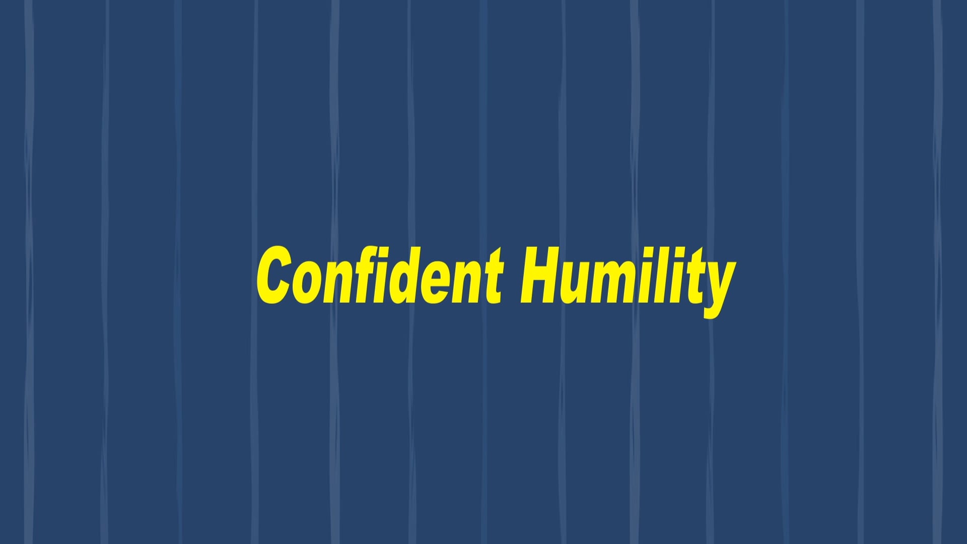 Leading with Confident Humility on Vimeo