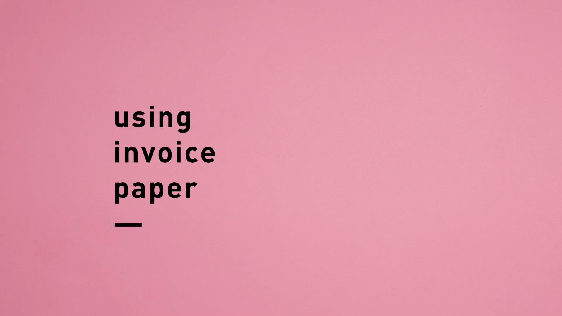 How to Use Invoice Paper on Vimeo