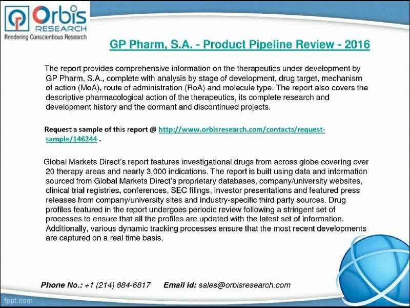 GP Pharm, S.A. - Product Pipeline Review - 2016 on Vimeo