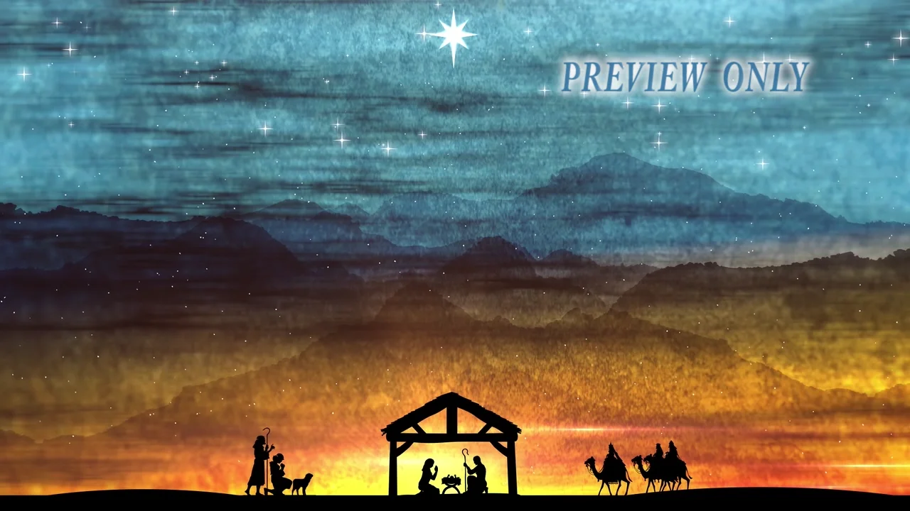 Beautiful Christmas Nativity Scene Motion Background