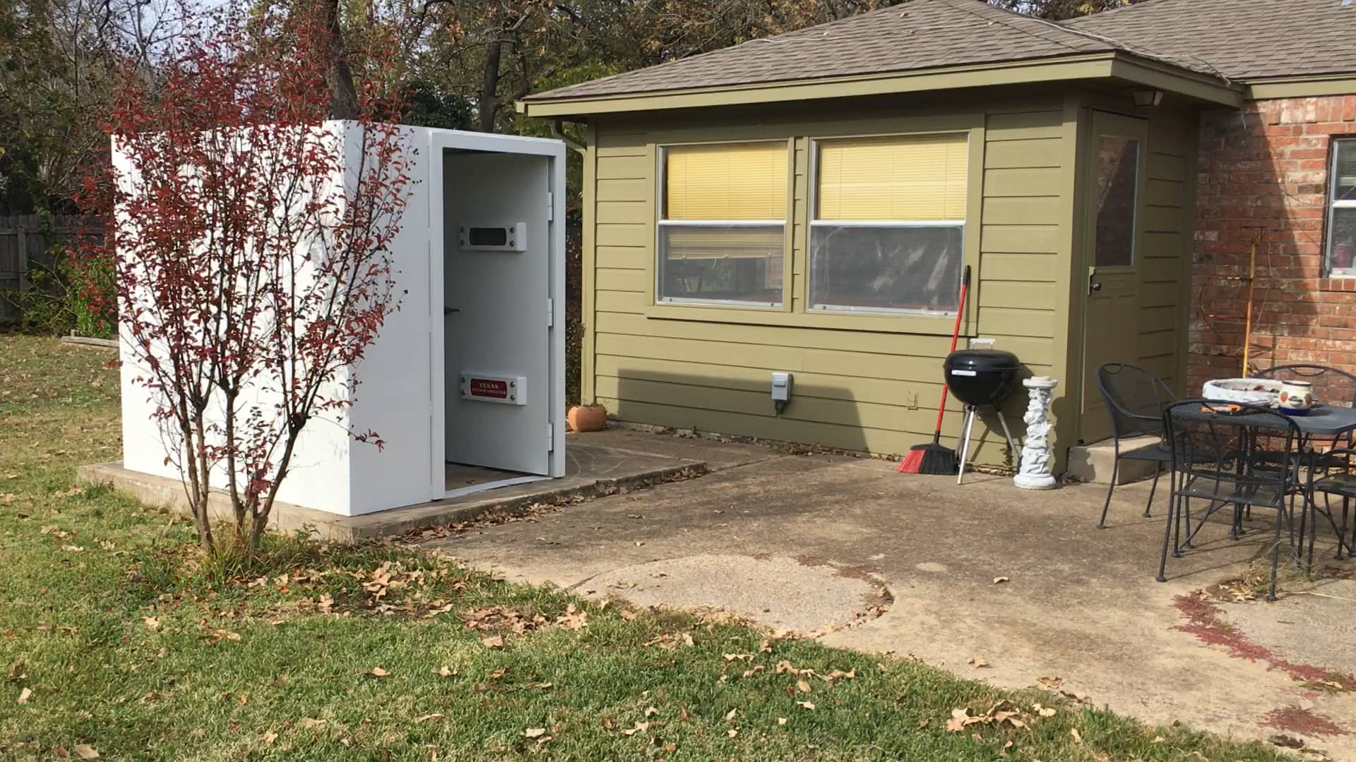 5'x7' Outdoor Safe Room Installation on Vimeo