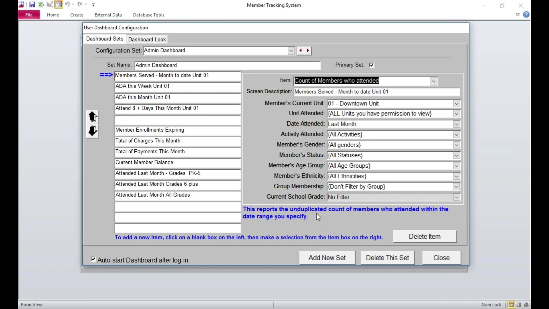Vision - Member Tracking System - Reporting Basics