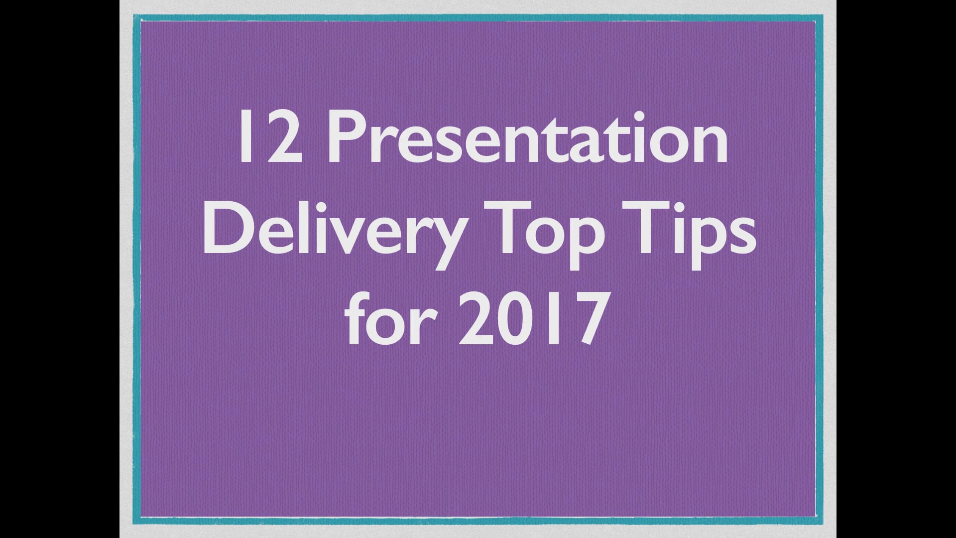 12 Presentation Delivery Tips on Vimeo
