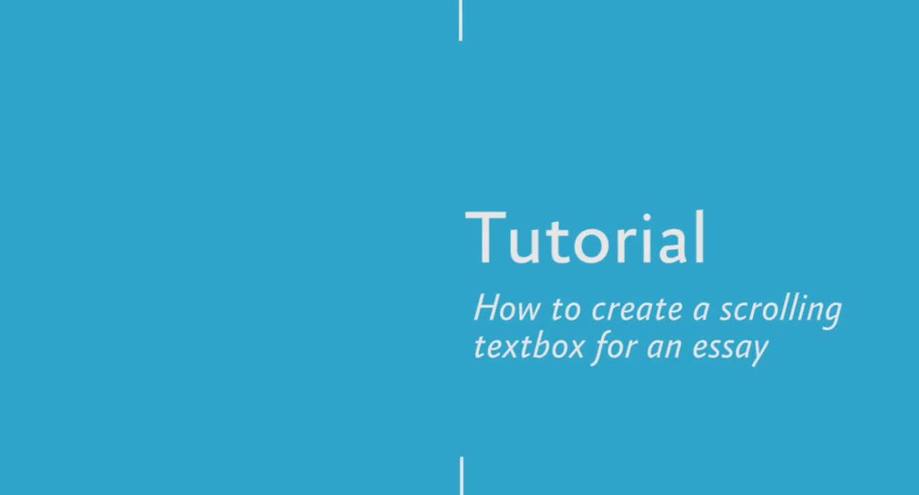 Tutorial: How to Create a Scrolling Text Box on Vimeo