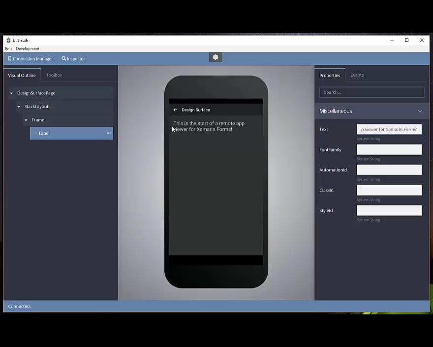 (Dev Journal) UI Sleuth - Remote into a Xamarin.Forms app on Vimeo