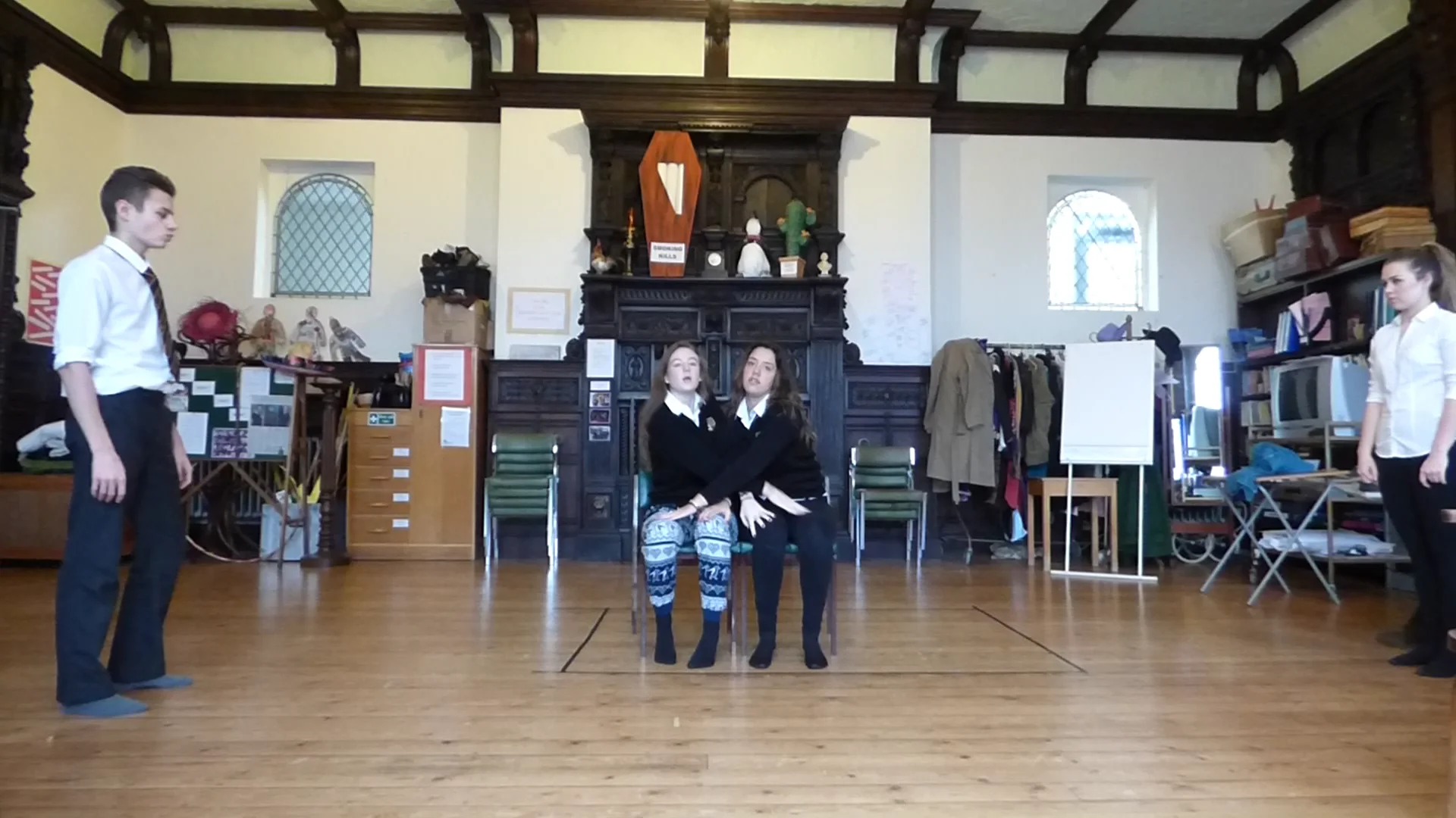 Year 12 Drama pupils perform Chair Duet