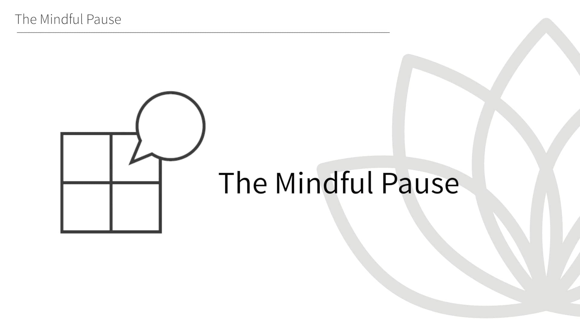Mindfulness at Work Mindful Pause 2.3.1 Concept Video-HD on Vimeo
