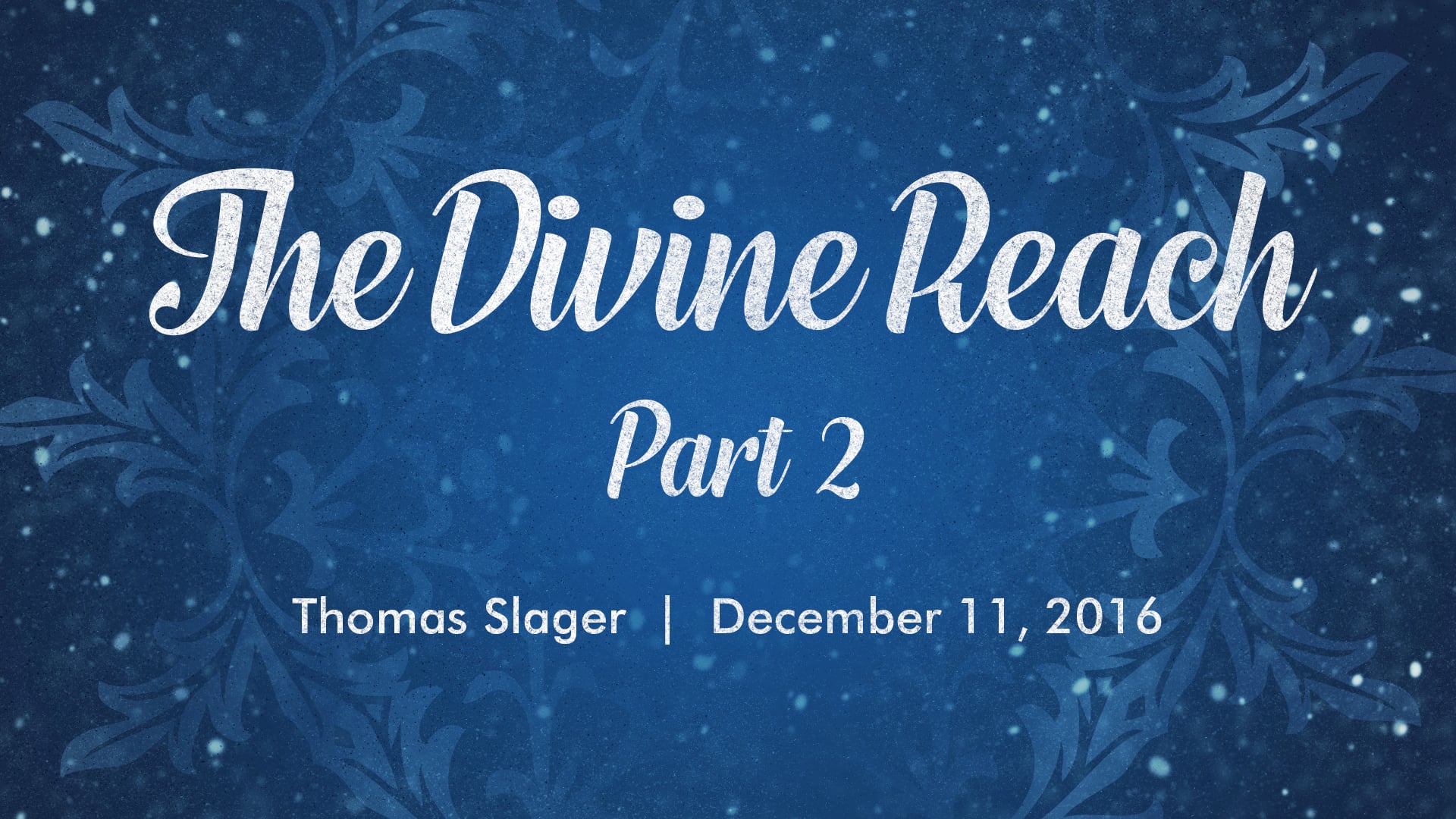 Sermon 12-11-16 Thomas Slager on Vimeo