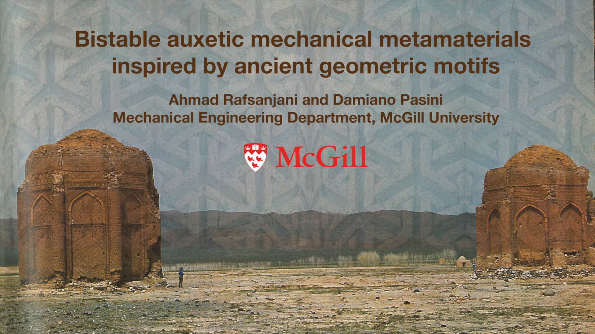 Bistable Auxetic Mechanical Metamaterials Inspired by Ancient Geometric ...