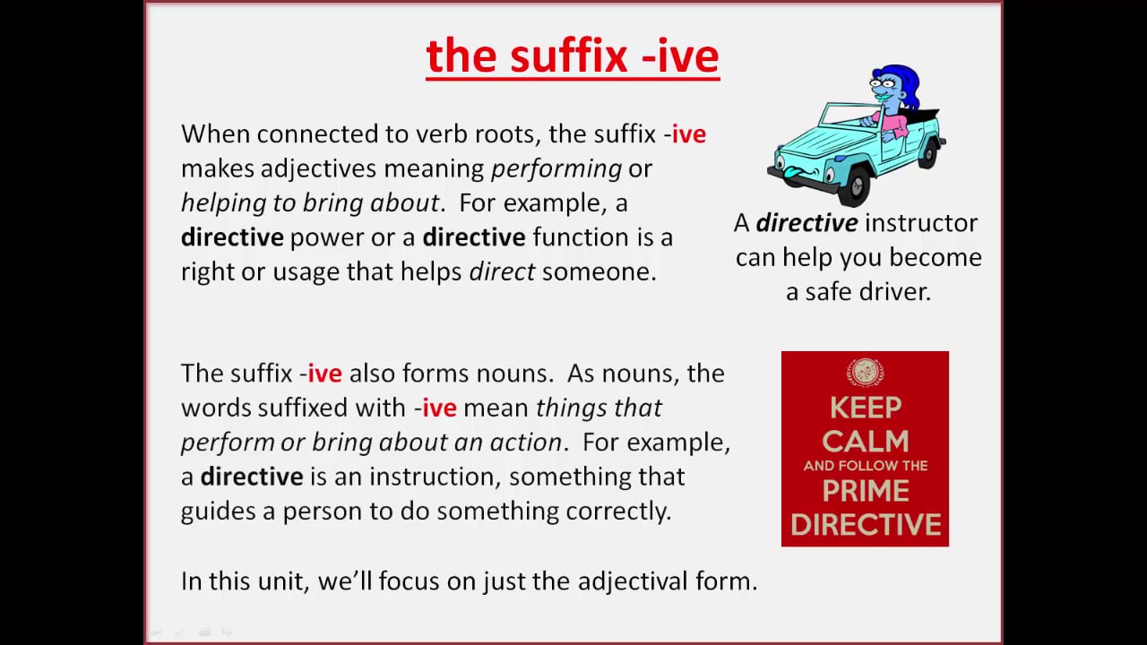 The suffix IVE on Vimeo