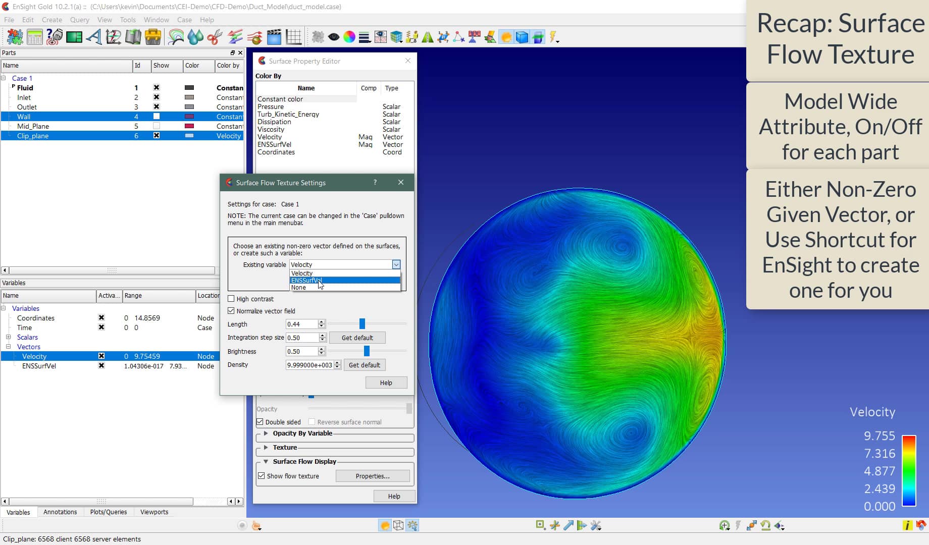 EnSight 10.2 Surface Flow Texture on Vimeo