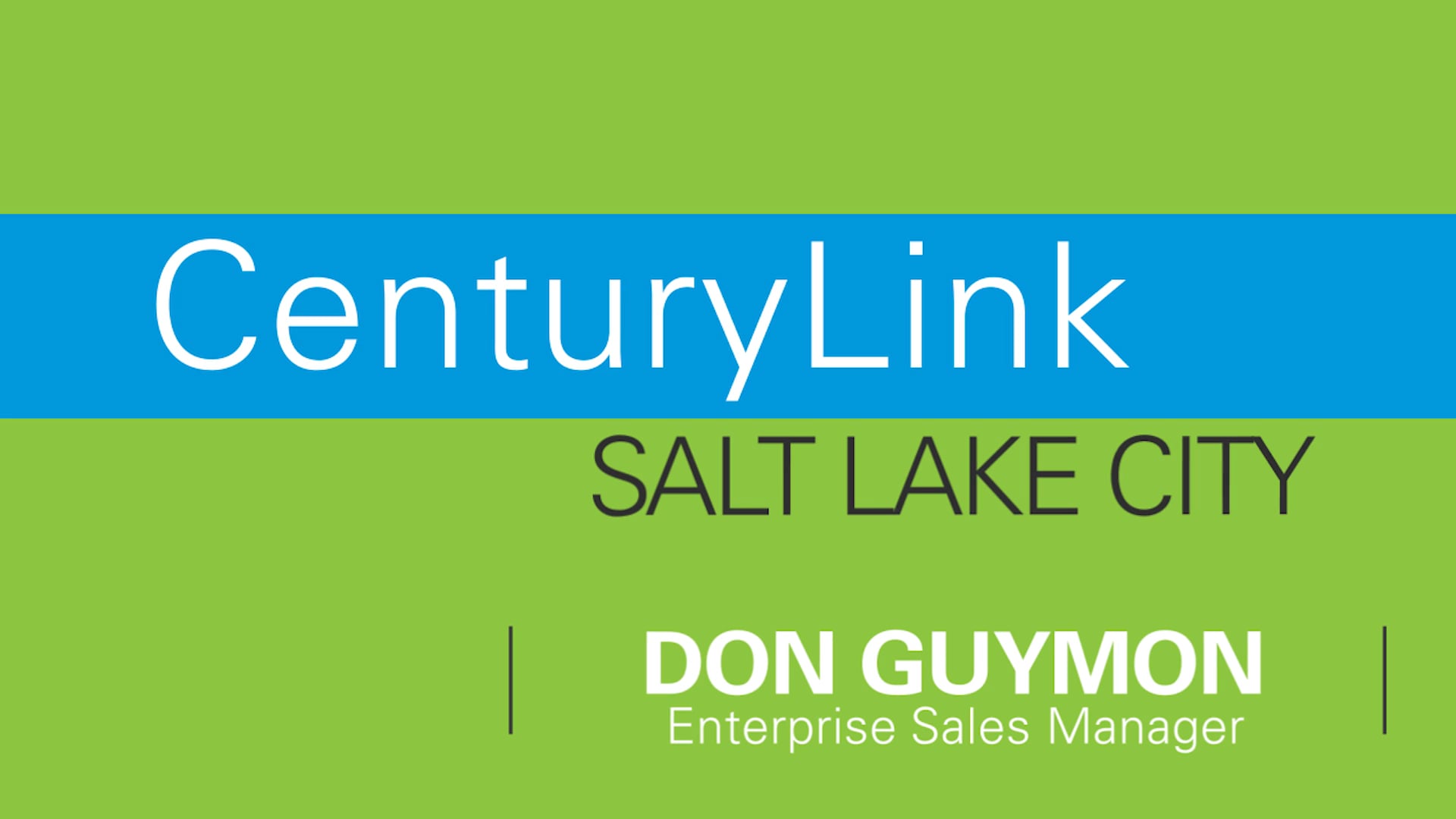 CenturyLink, Salt Lake City - #13 Don Guymon on Vimeo