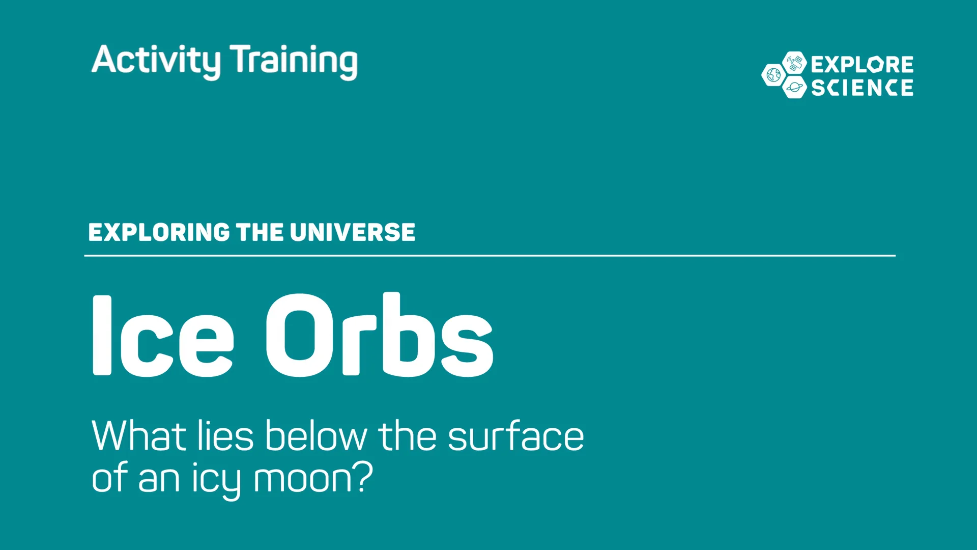 Ice Orbs Activity Training Video on Vimeo