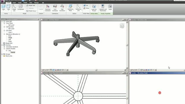 Revit - Stool Part 2 - Parametric Radial Array and Dimensional ...