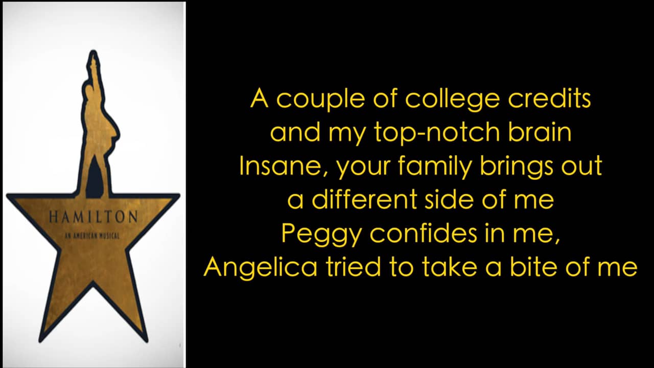 10.I.10 Helpless Lyrics - Hamilton Musical on Vimeo