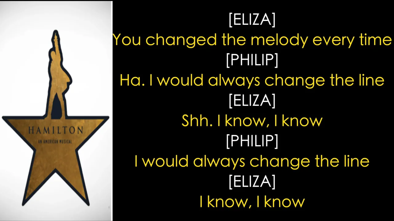 40.II.17 Stay Alive Reprise Lyrics - Hamilton Musical on Vimeo