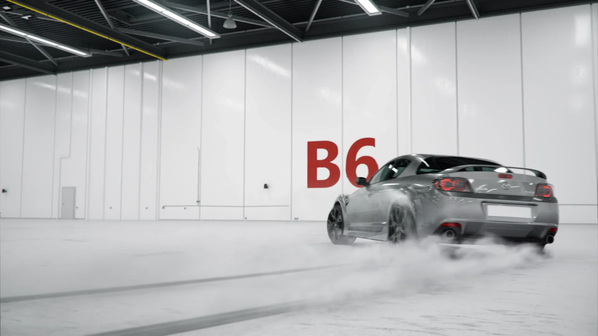 CG car drift animation