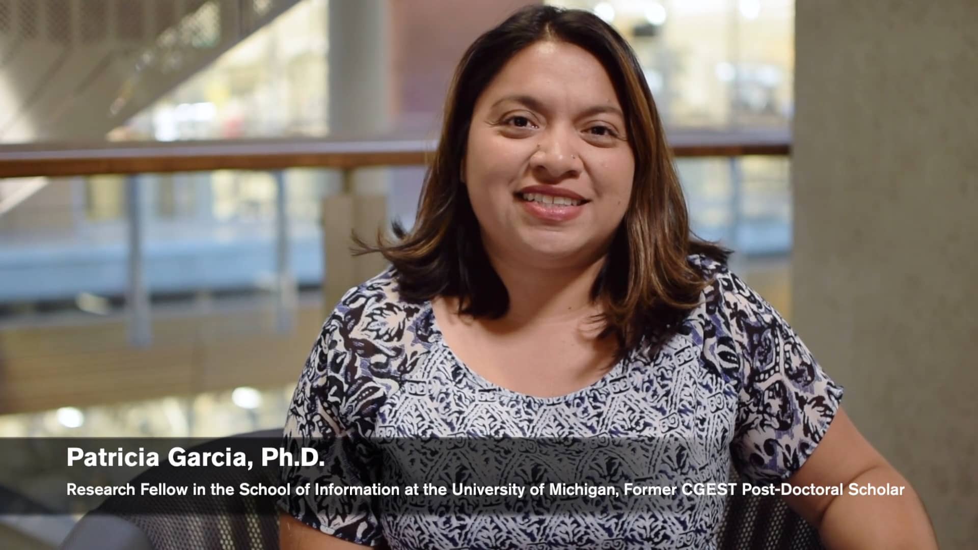 Dr. Patricia Garcia Exit Interview on Vimeo