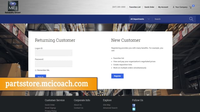 MCI Parts Store on Vimeo