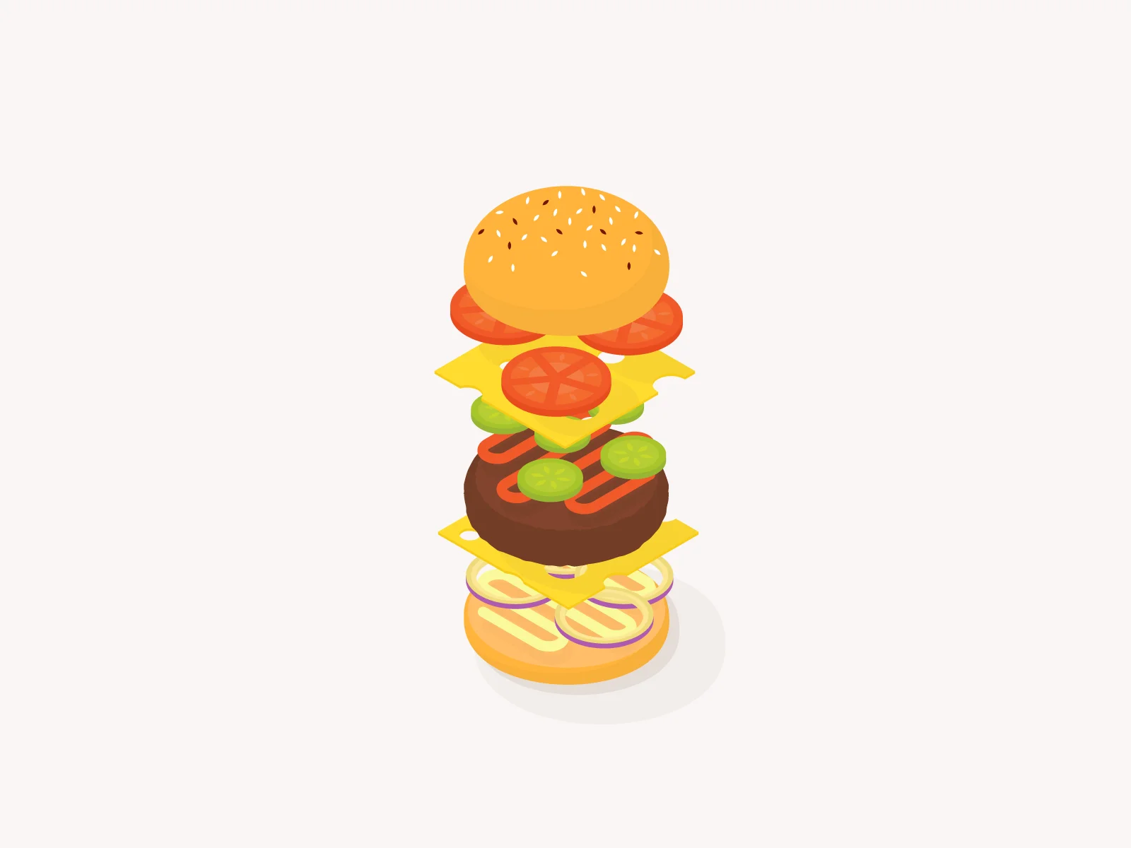 Hamburger Animation - Process