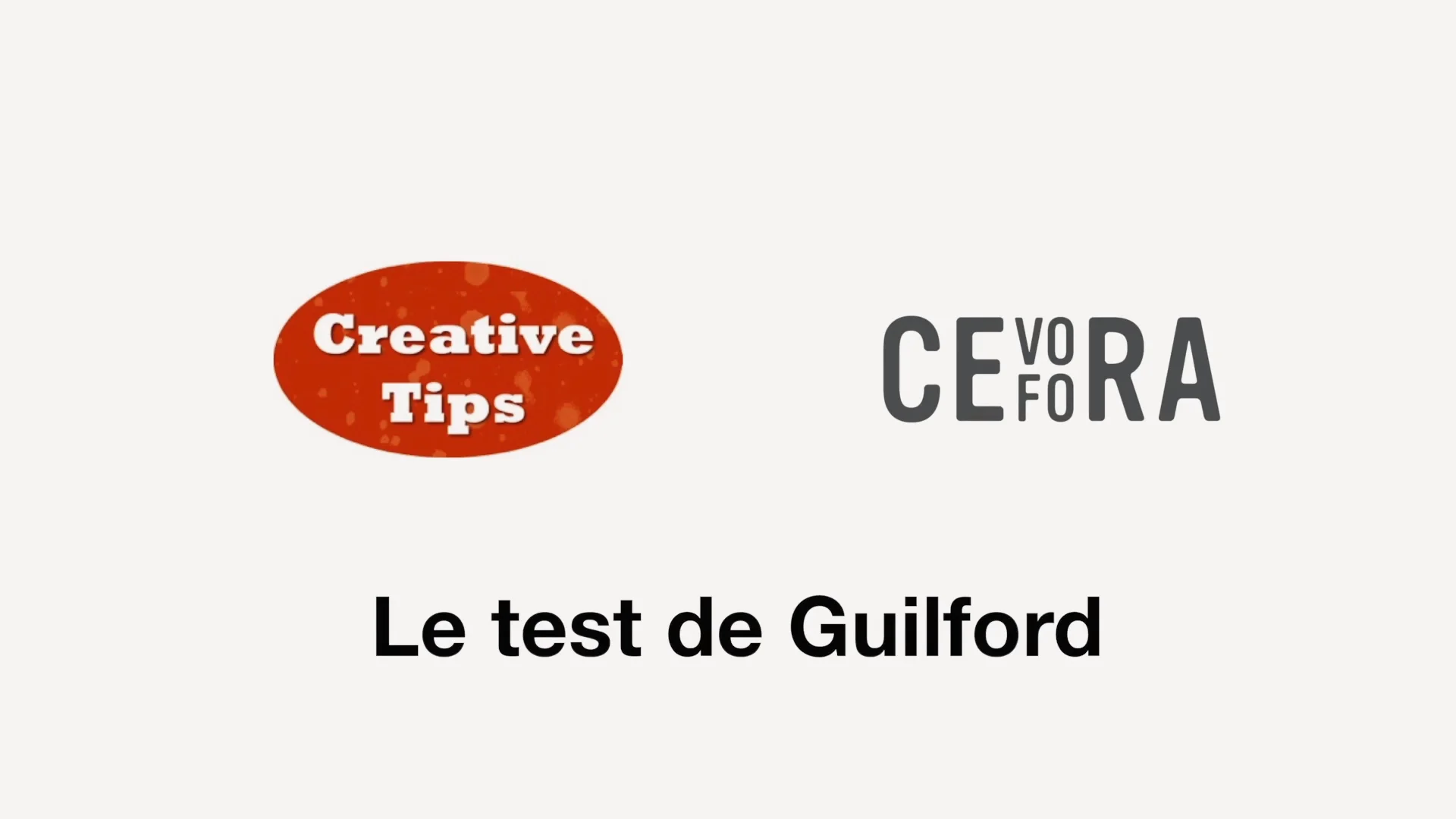 Cefora - Le test de Guilford - FR on Vimeo